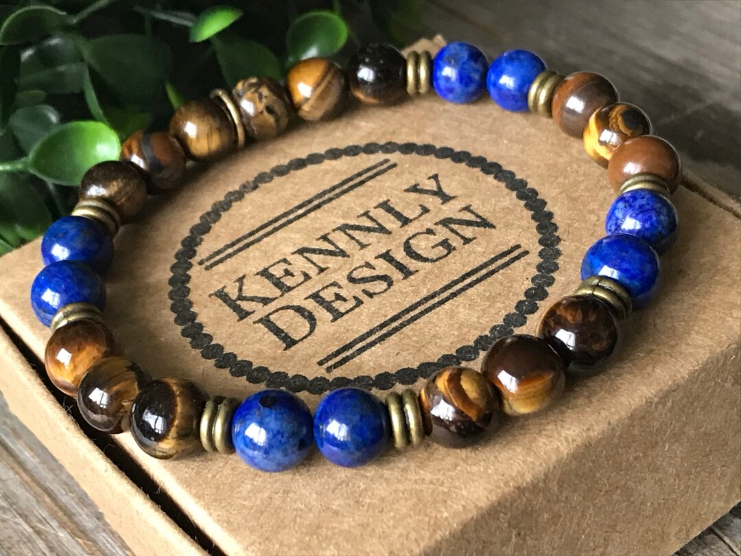 Heren Natuursteen Armband,surf Kralen Armband, Tiger Eye Kralen Armband ...