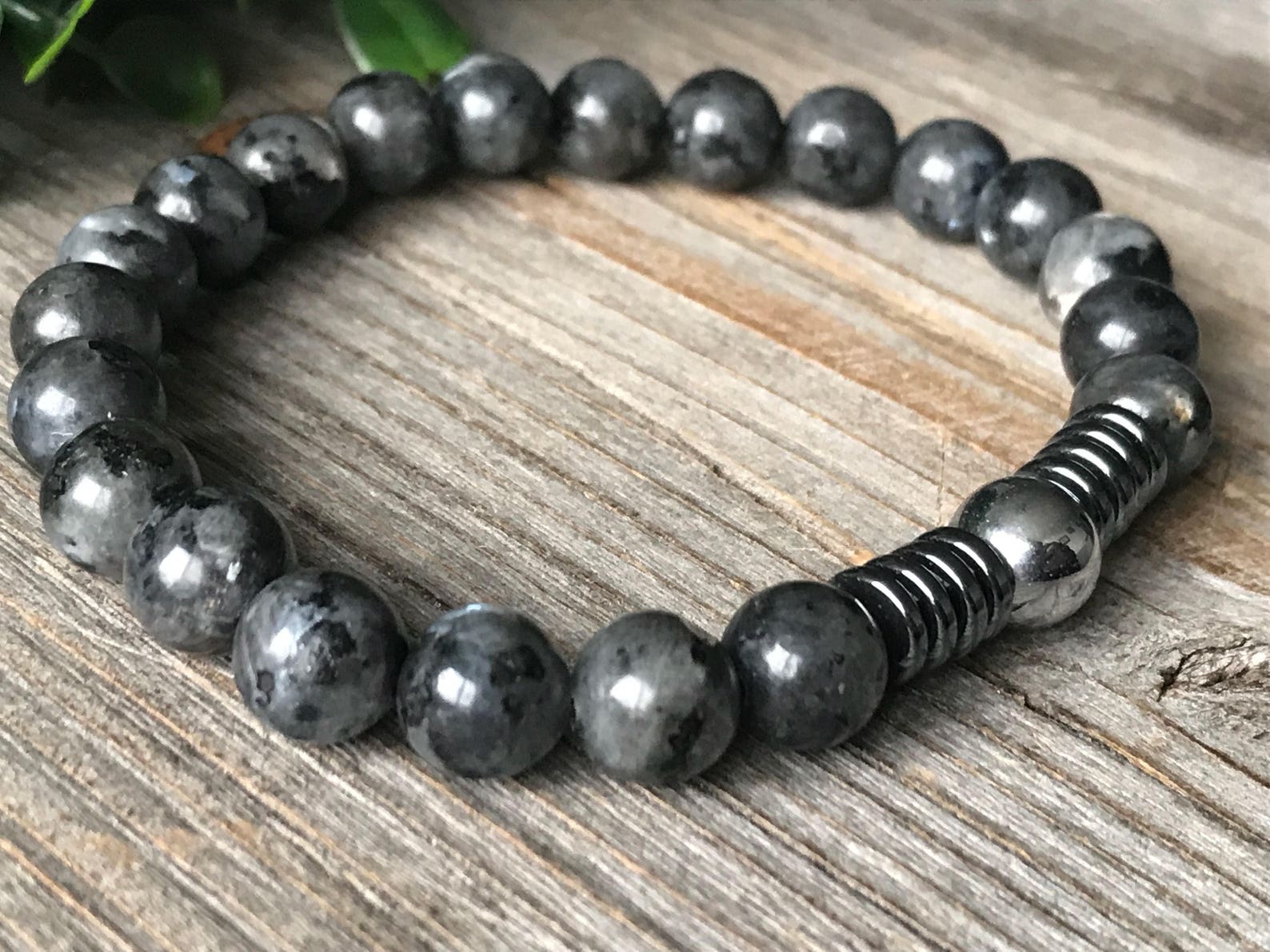 Men Gemstone Bracelet Surf Gray Bracelet Rock Beaded - Etsy