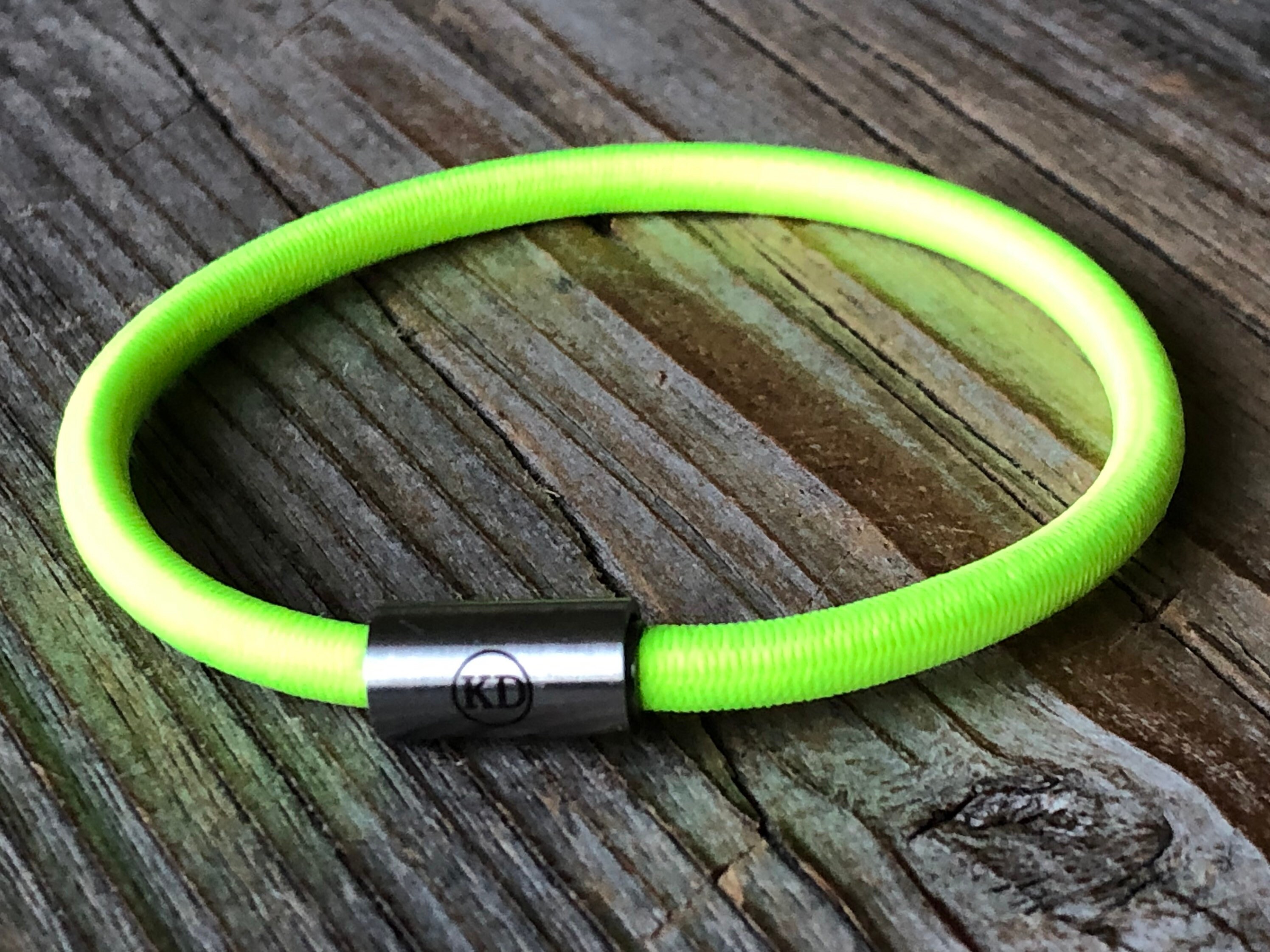 Neon Yellow Bracelet Shock Cord Bracelet Bungee Jump Cord - Etsy