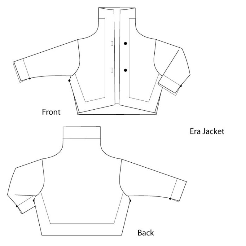 The Sewing Workshop PDF Sewing Pattern - Era Jacket. Sizes Xs, S, M, L ...