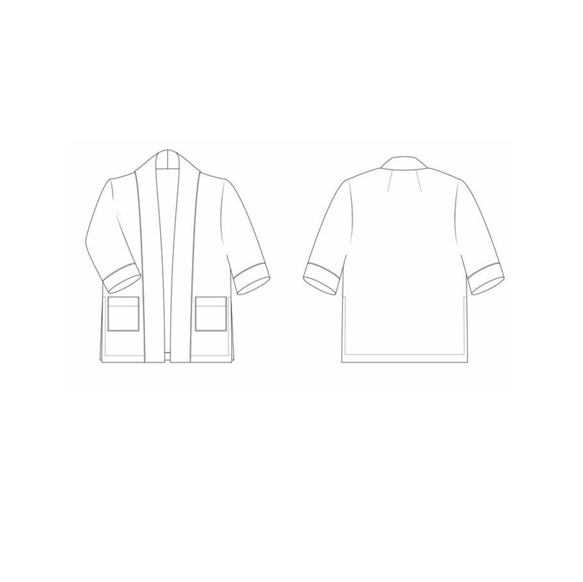 Ikina Two Jacket Sewing Pattern – Kimono Style (PDF Pattern) - Etsy