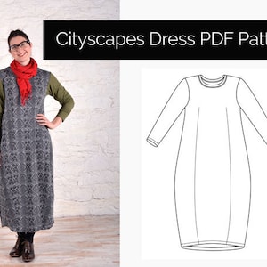 The Sewing Workshop PDF Sewing Pattern - Cityscapes Dress. Sizes S, M ...