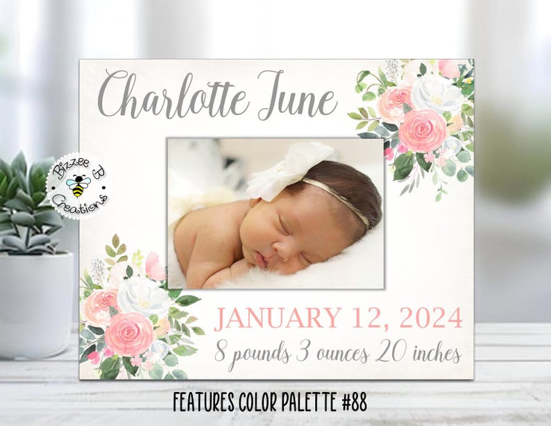 8x10 Baby Birth Stats Frame Gift, New Baby Gift Personalized, New Baby ...