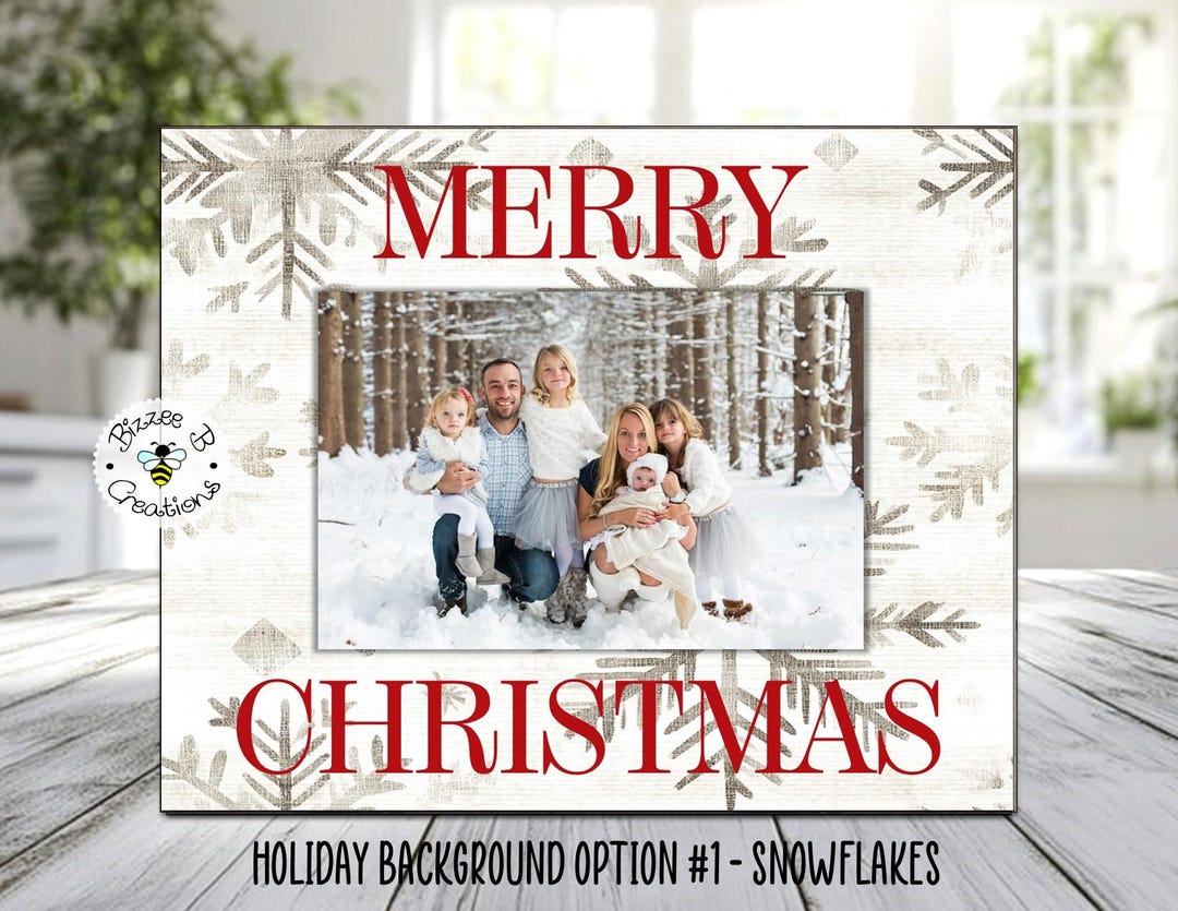 8x10 Merry Christmas Picture Frame, Family Christmas Frame, Christmas ...