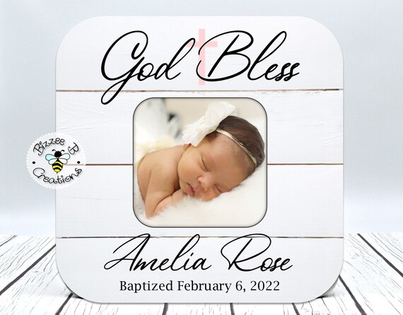 Baptism Gift Baptism Picture Frame Baptism Frame Godchild | Etsy