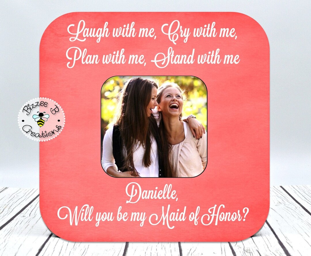 Personalized Maid/matron of Honor Gift Laugh With Me Cry With - Etsy