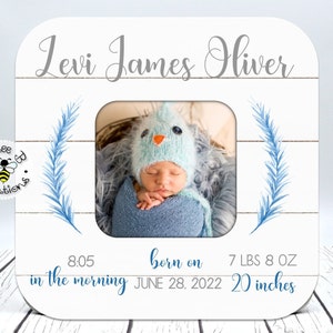 Personalized Birth Announcement Picture Frame, Nursery Decor, Birth ...