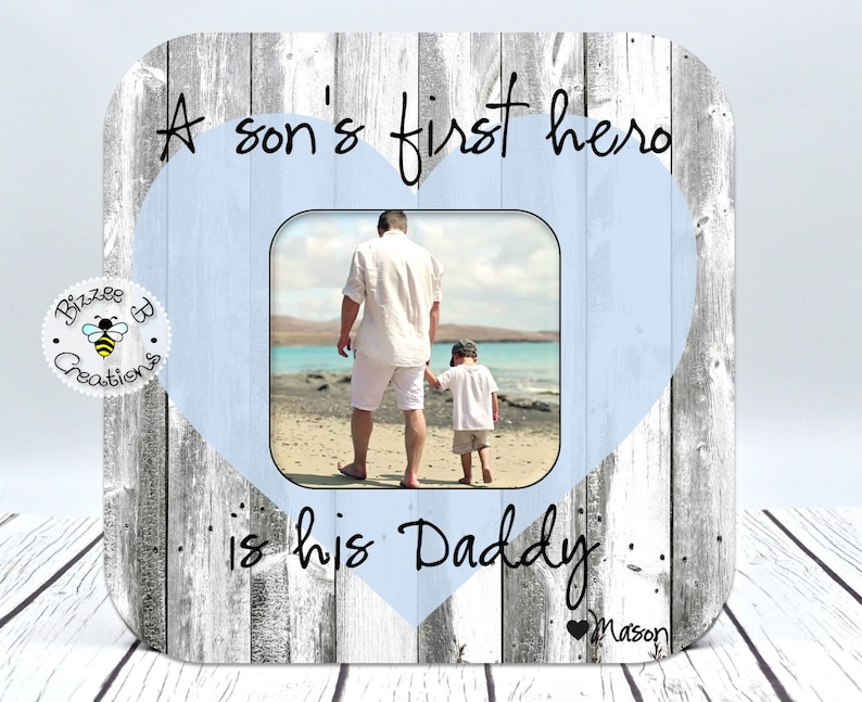 Personalized Picture Frame For Daddy First Father's Day | Etsy