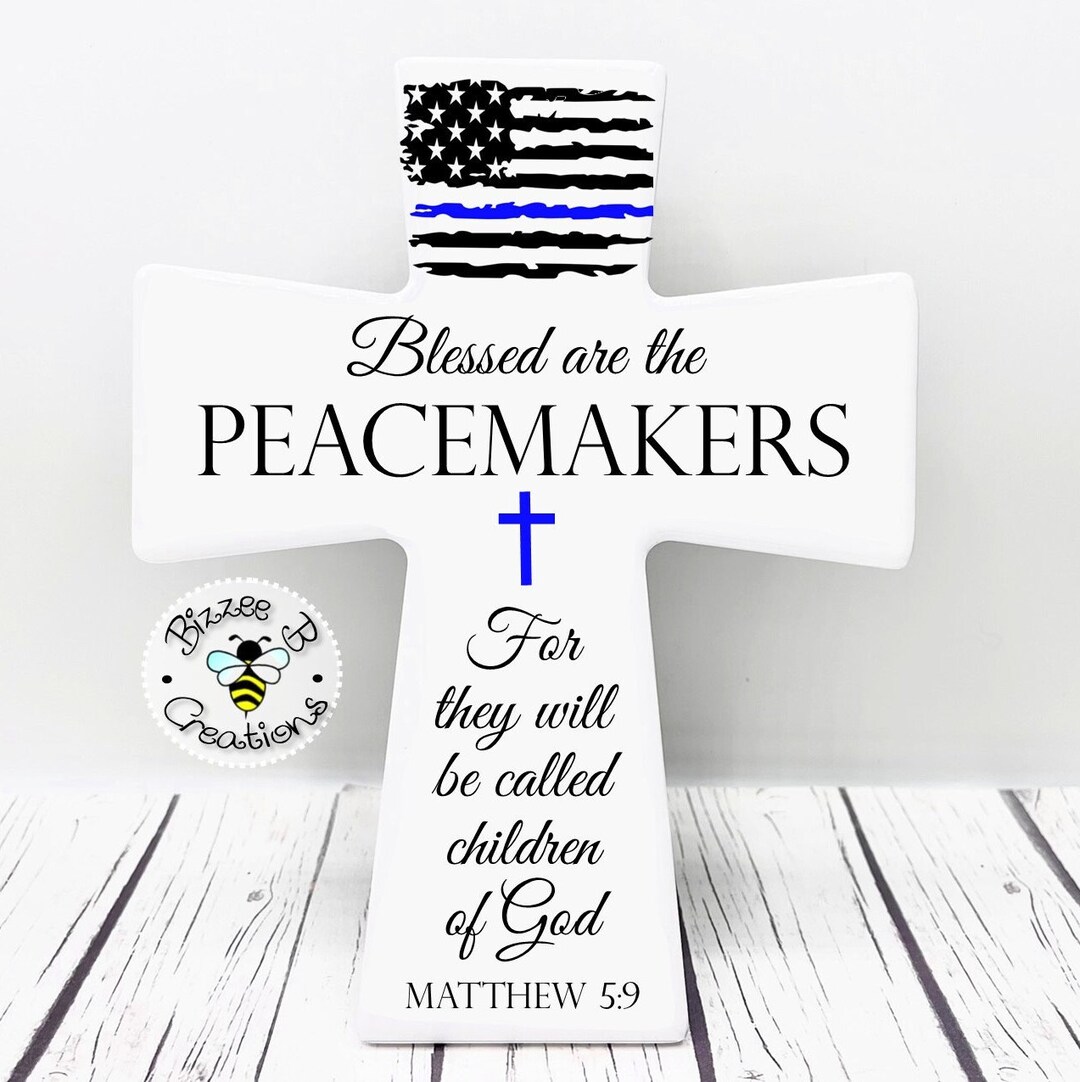 Custom Thin Blue Line Cross, Police Gifts, Custom Police Officer Gift ...