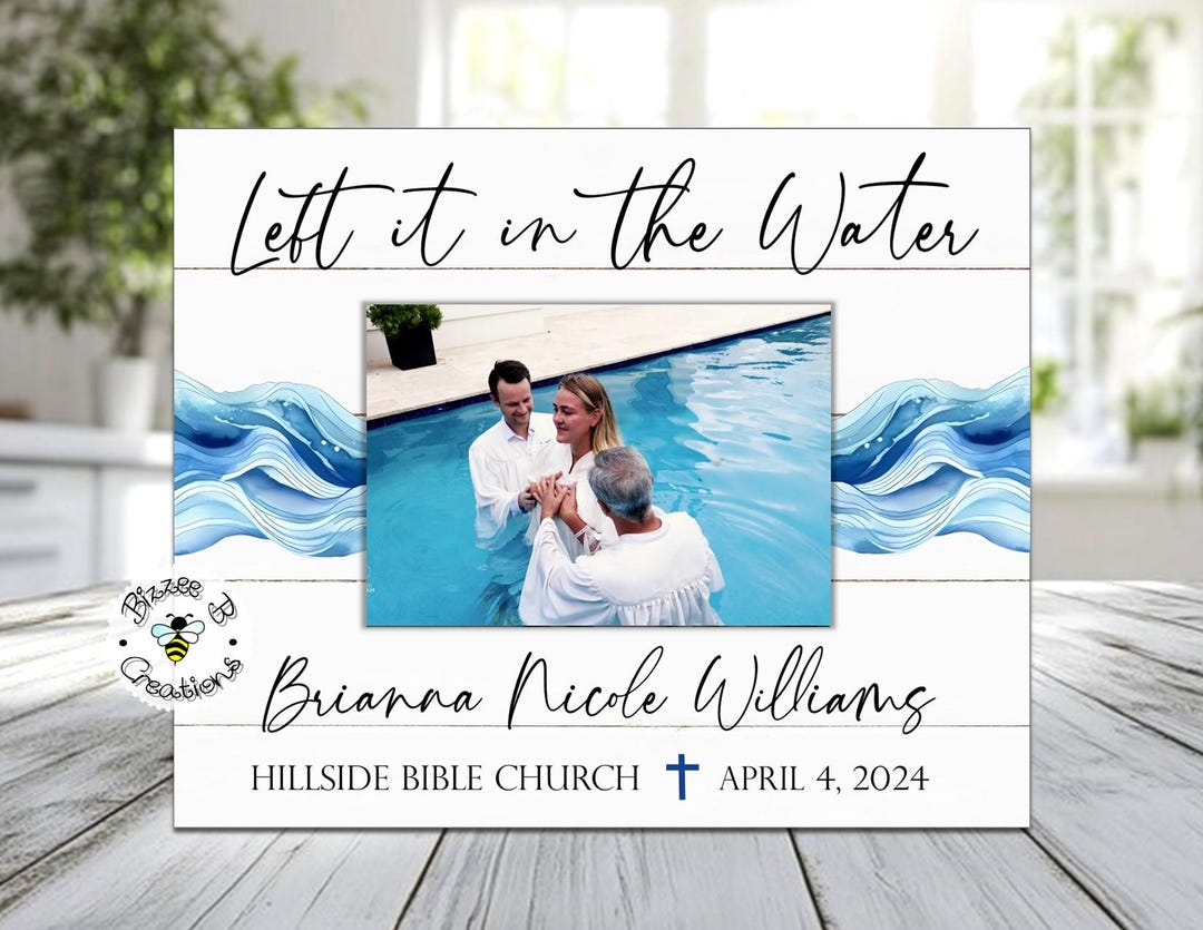 8x10 Adult Baptism Picture Frame, Teen Baptism Gift, Born Again, Left ...
