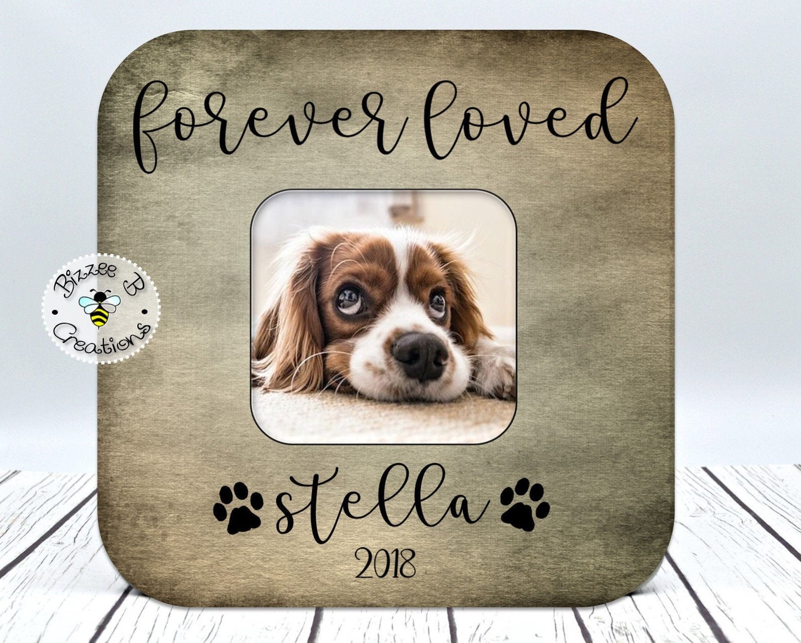 Dog Memory Picture Frame Custom Dog Name Frame Loss of Pet - Etsy