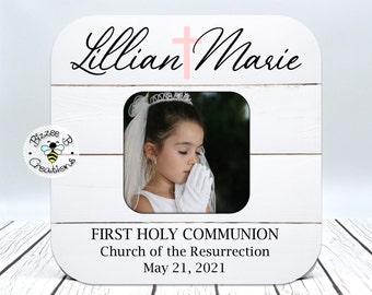 First Communion Picture Frame, First Holy Communion, Gift for First ...