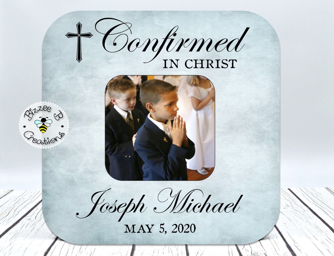 Confirmation Picture Frame, Confirmed in Christ, Gift for Confirmation ...
