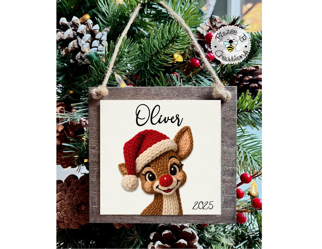 Wood Name Ornament for Kids, Rudolph Christmas Ornaments, Santa ...