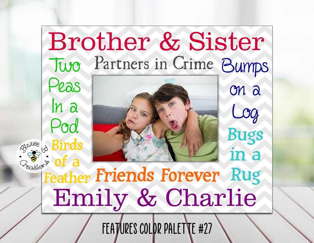 8x10 Siblings Picture Frame, Brother & Sister Frame, Mothers Day Gift ...