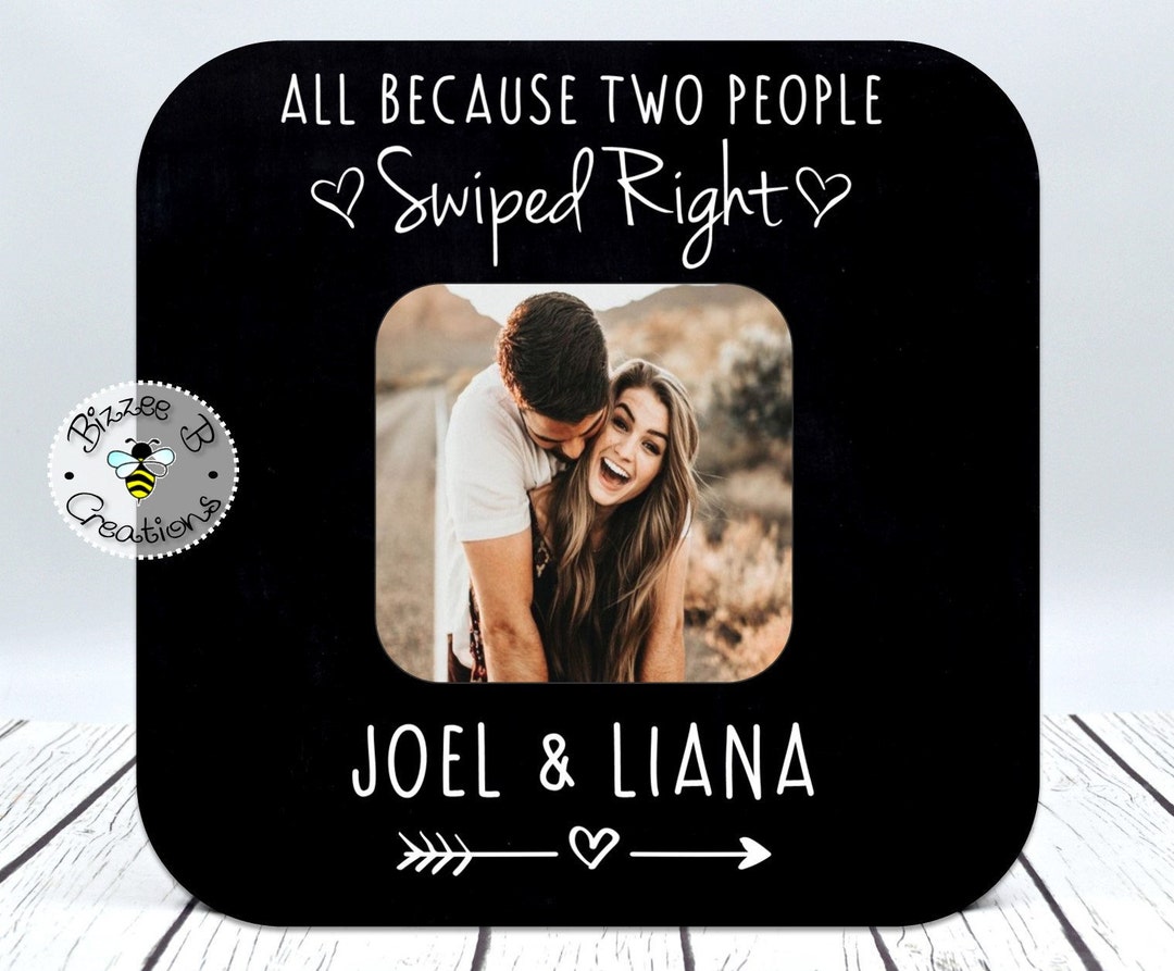 Personalized Swiped Right Picture Frame, Tinder Gift for Boy Friend or ...
