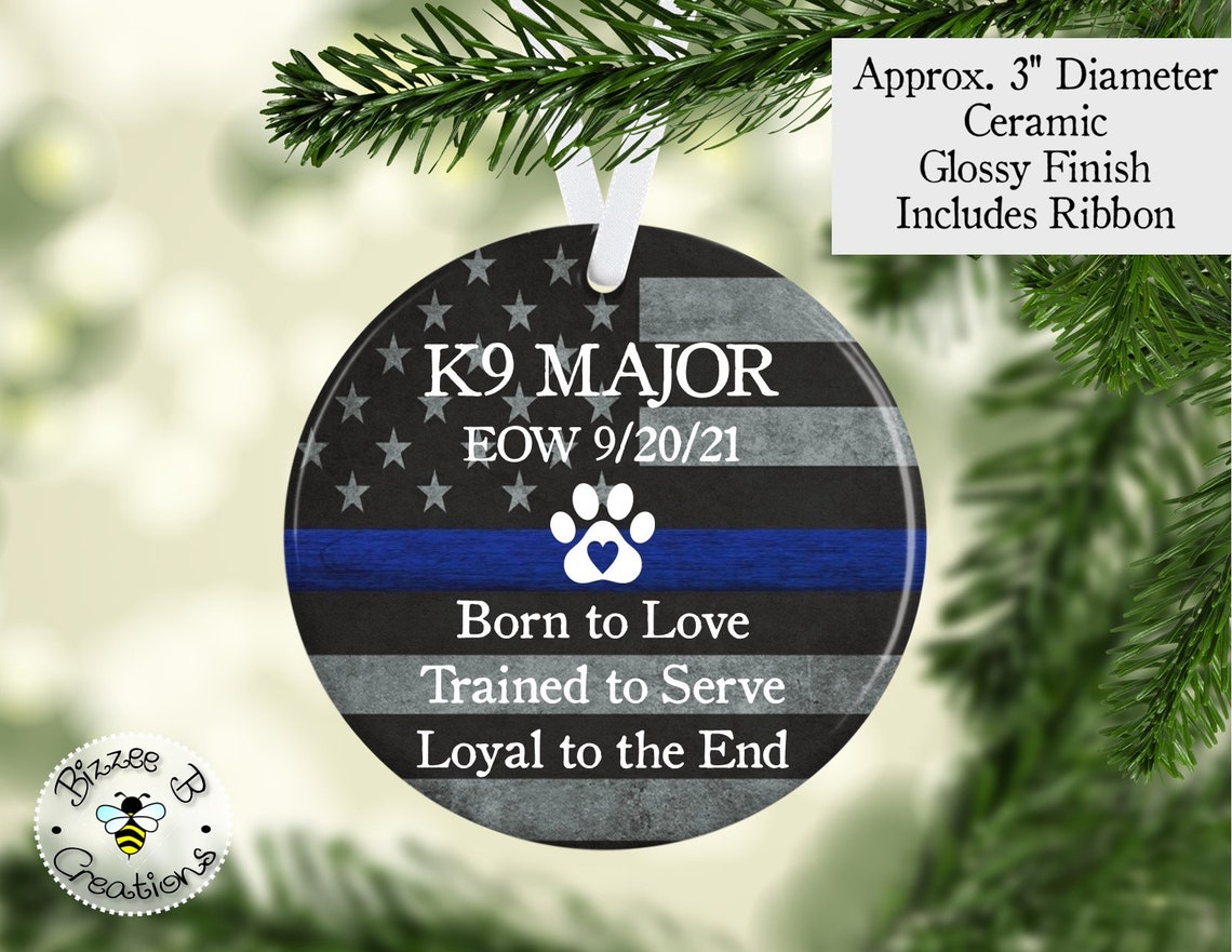 K9 Ornament K9 Officer K9 Handler K9 Police Gift Support - Etsy