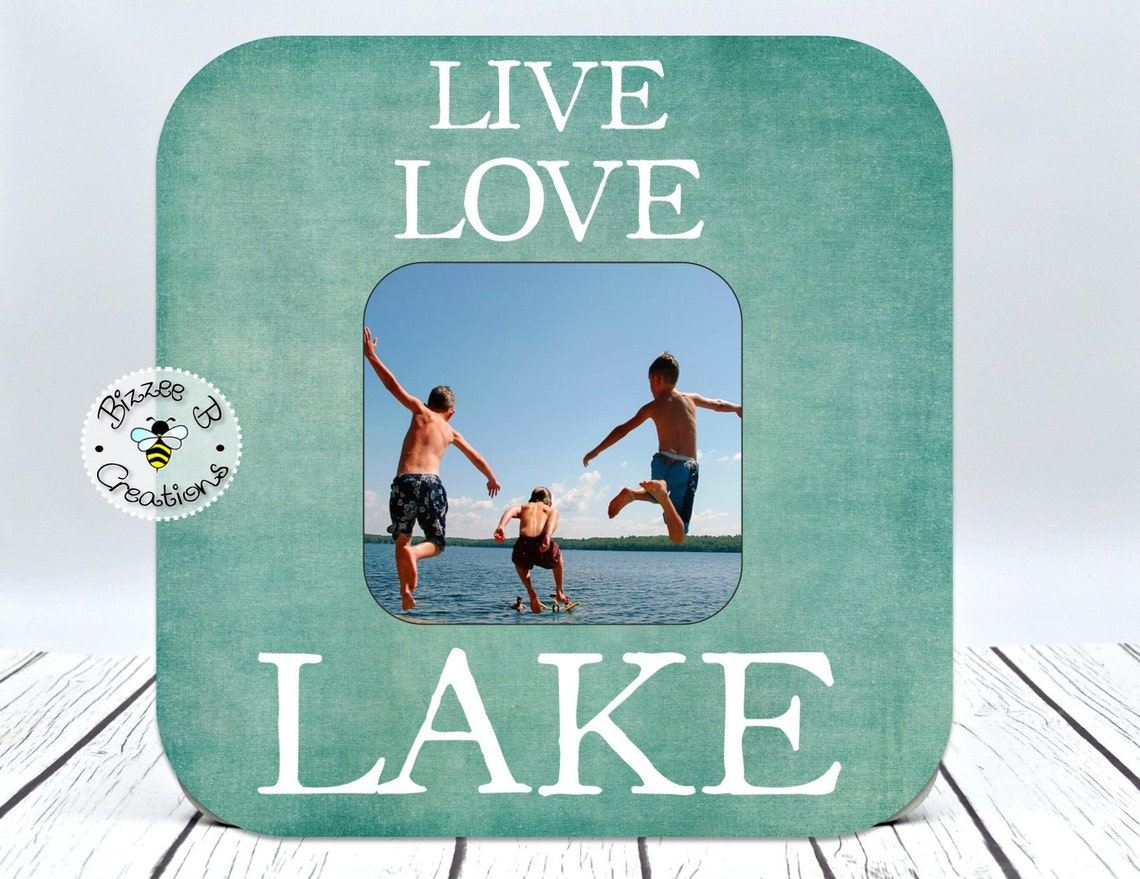 Lake House Picture Frame Lake Home Gift Live Love Lake Lake - Etsy