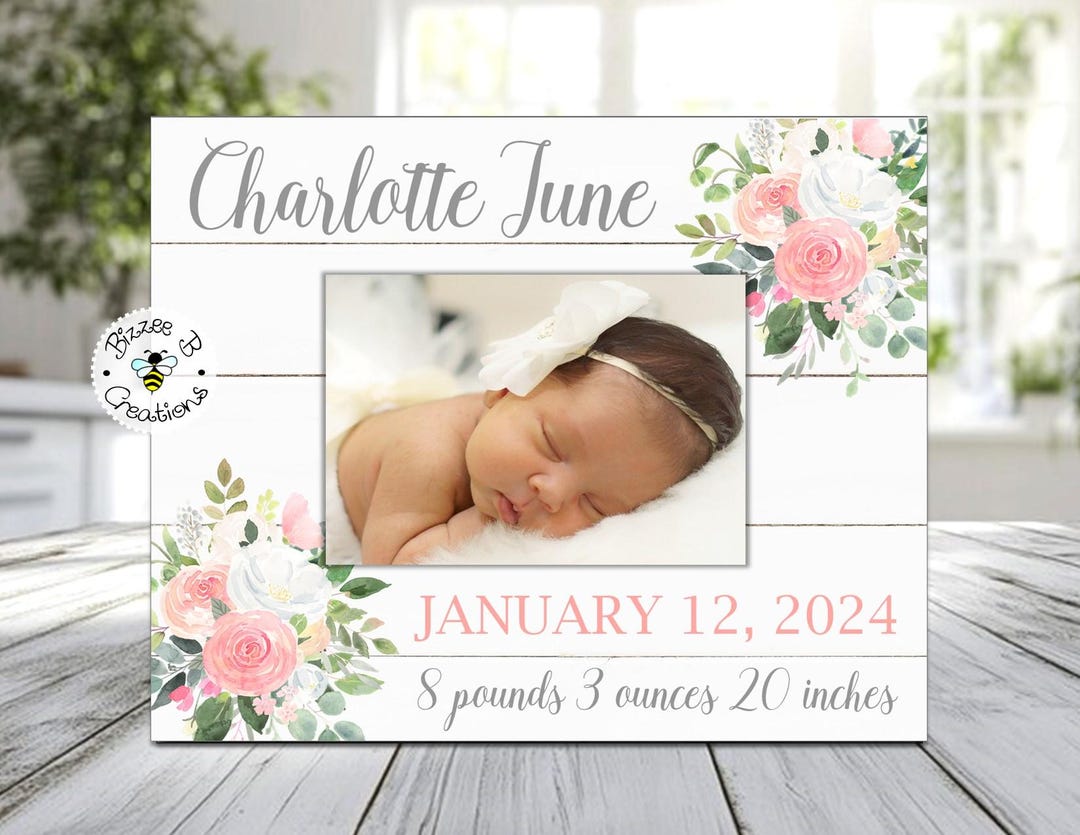8x10 Baby Birth Stats Frame Gift, New Baby Gift Personalized, New Baby ...