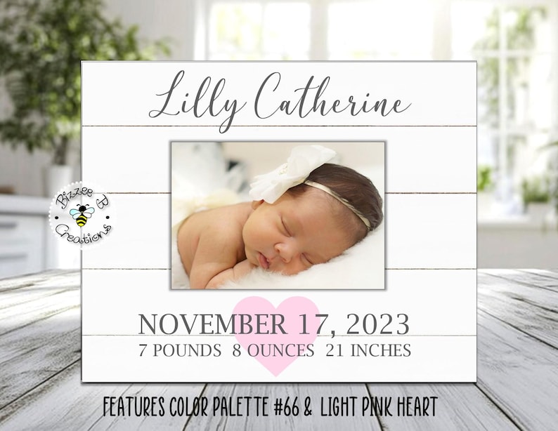 New Baby Birth Stats Picture Frame, Birth Details Picture Frame, Birth ...