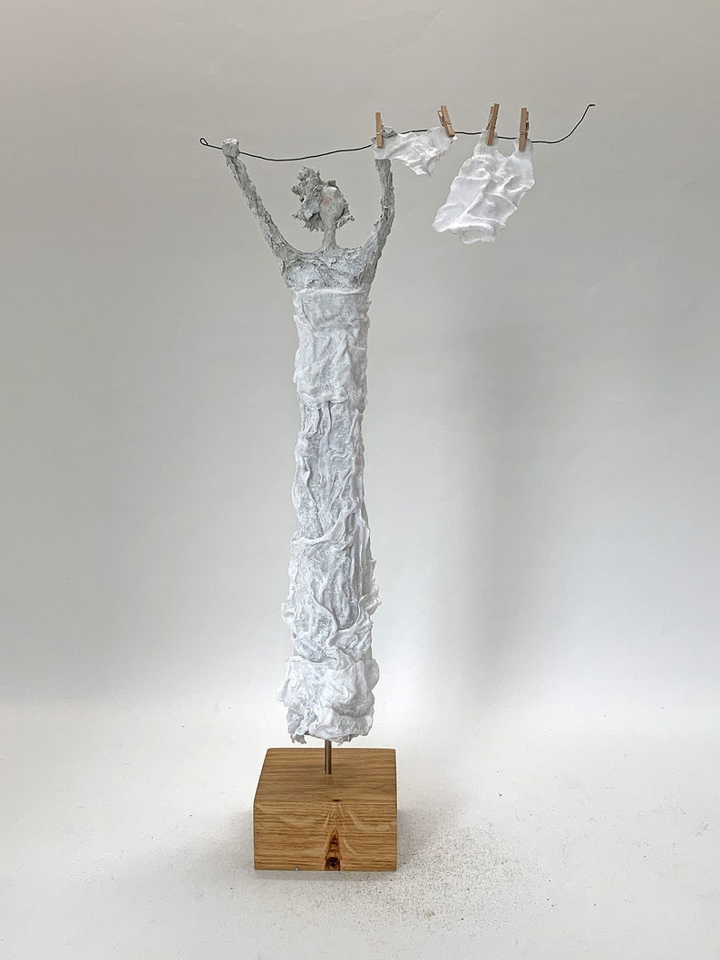 Sculpture of a Female Figure | Off-white Unique Piece | Paper Composite ...