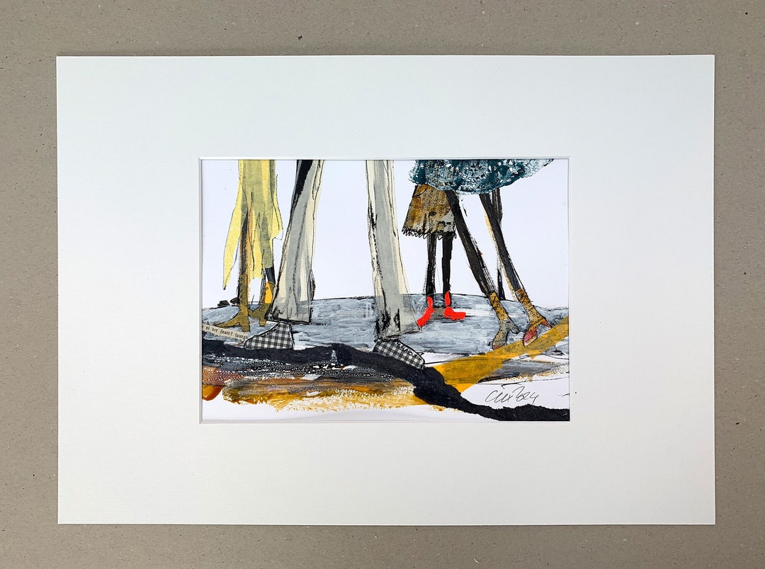 Feet - Ink Drawing With Passepartout 42/29.7 Cm (din A3) (16.5x11.7 ...