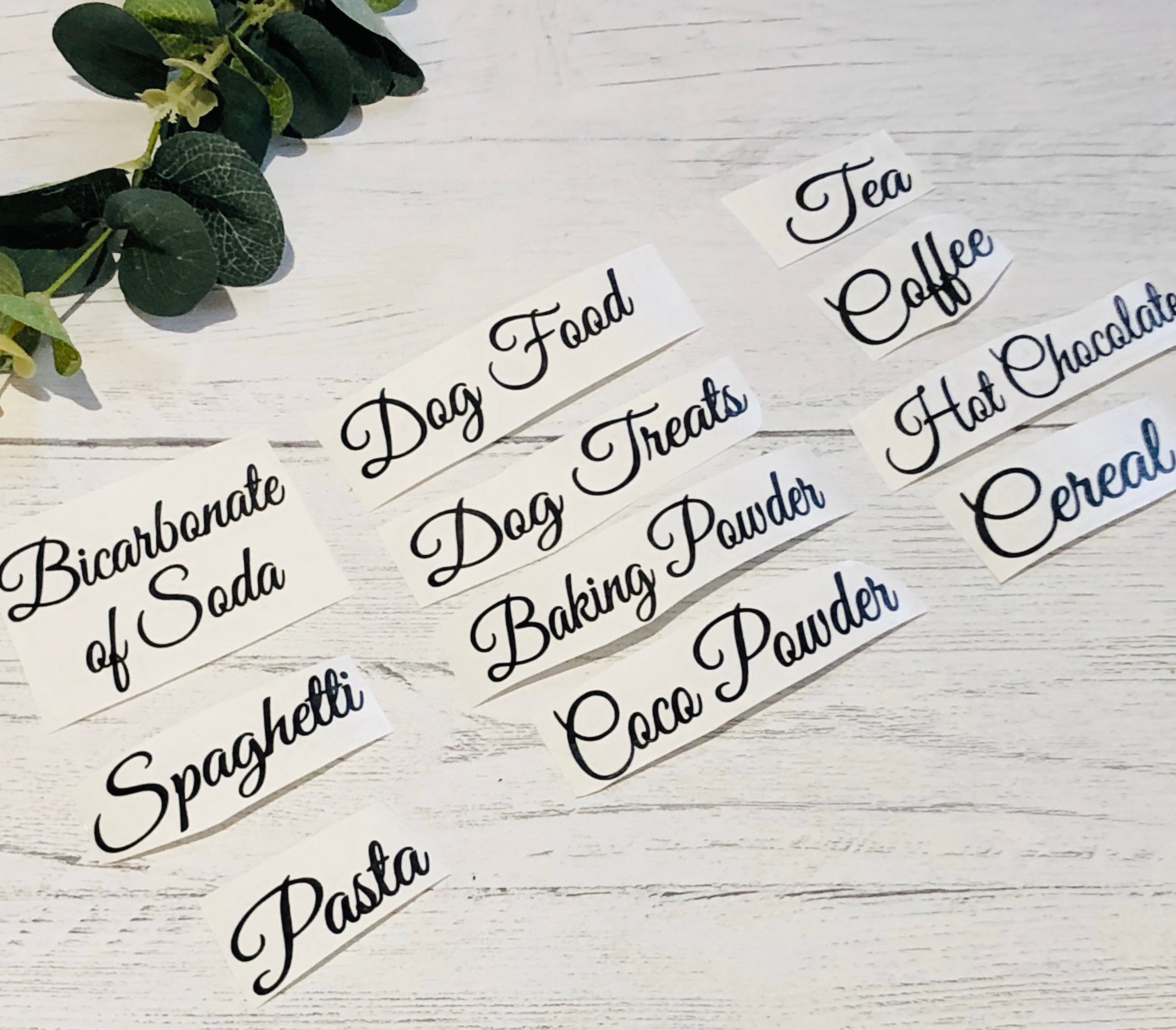 Vinyl Decal Stickers Home Storage Labels Kitchen - Etsy UK