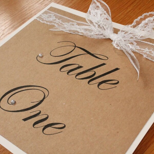 Lace Table Numbers - Etsy