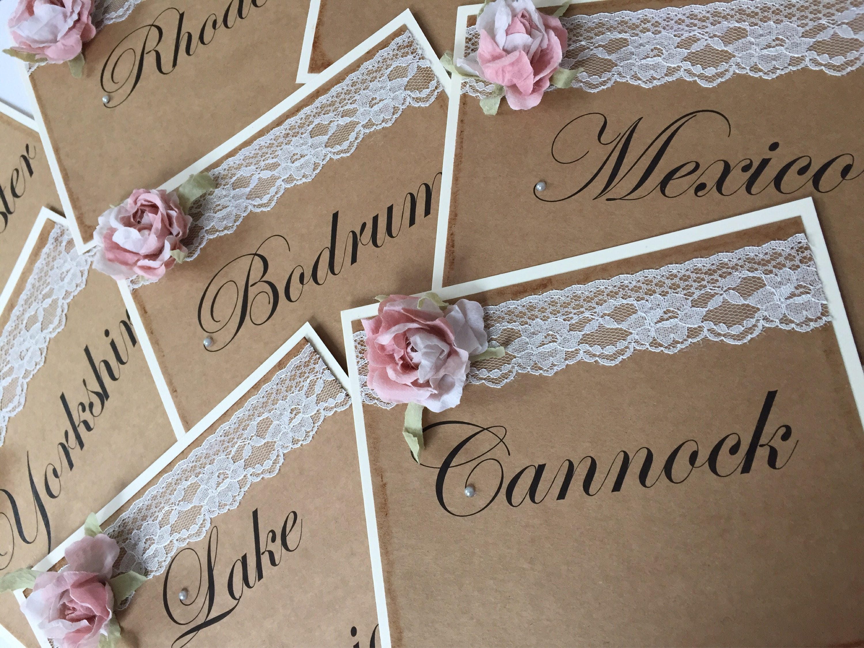 Wedding Table Plan Rustic Wedding Personalised Floral Table - Etsy UK