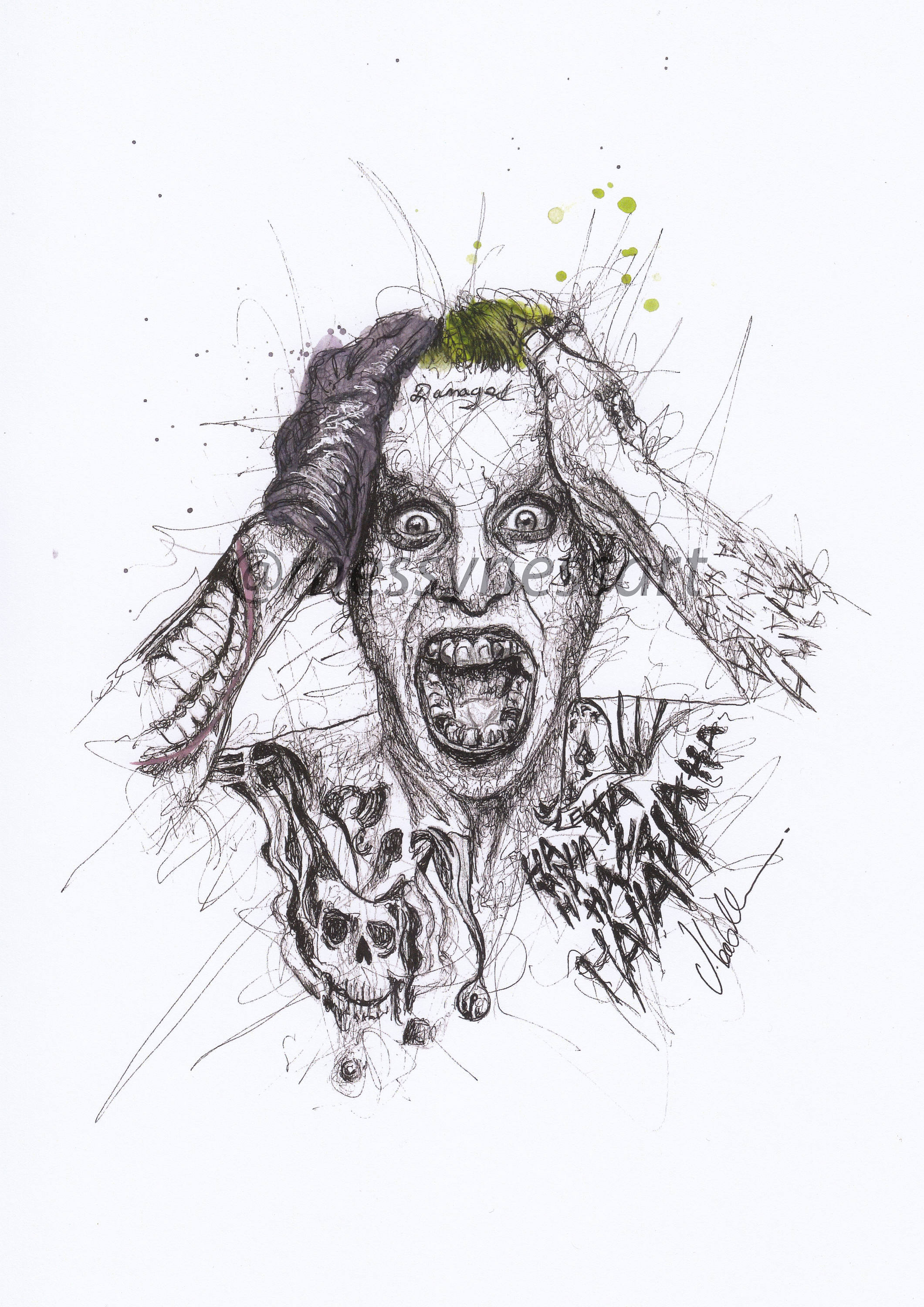 Joker jared Leto Original Fine Art Print - Etsy