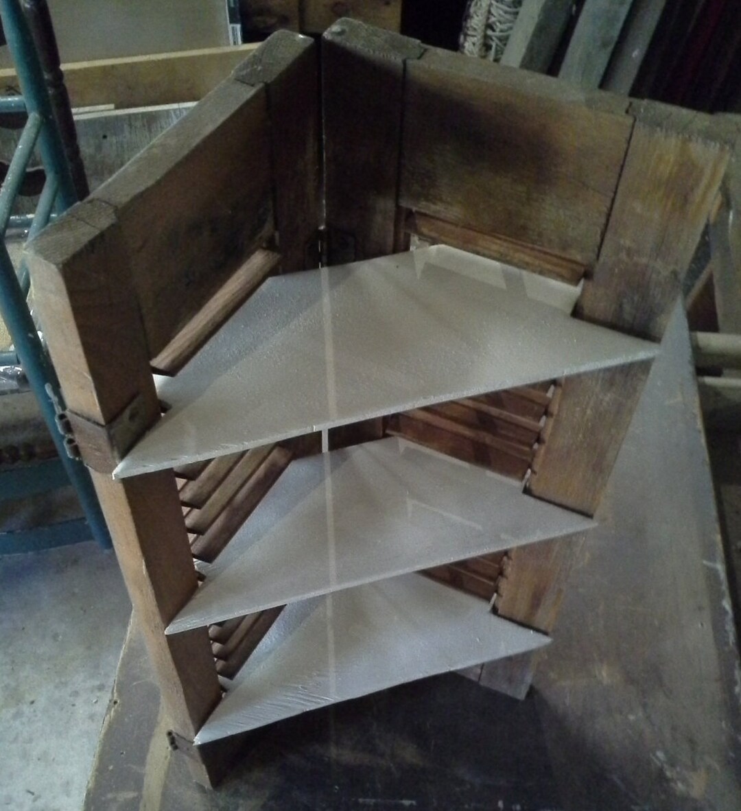 Handmade Corner Shutter Shelves , Most Starting Around 21x9x9, up to 28 ...