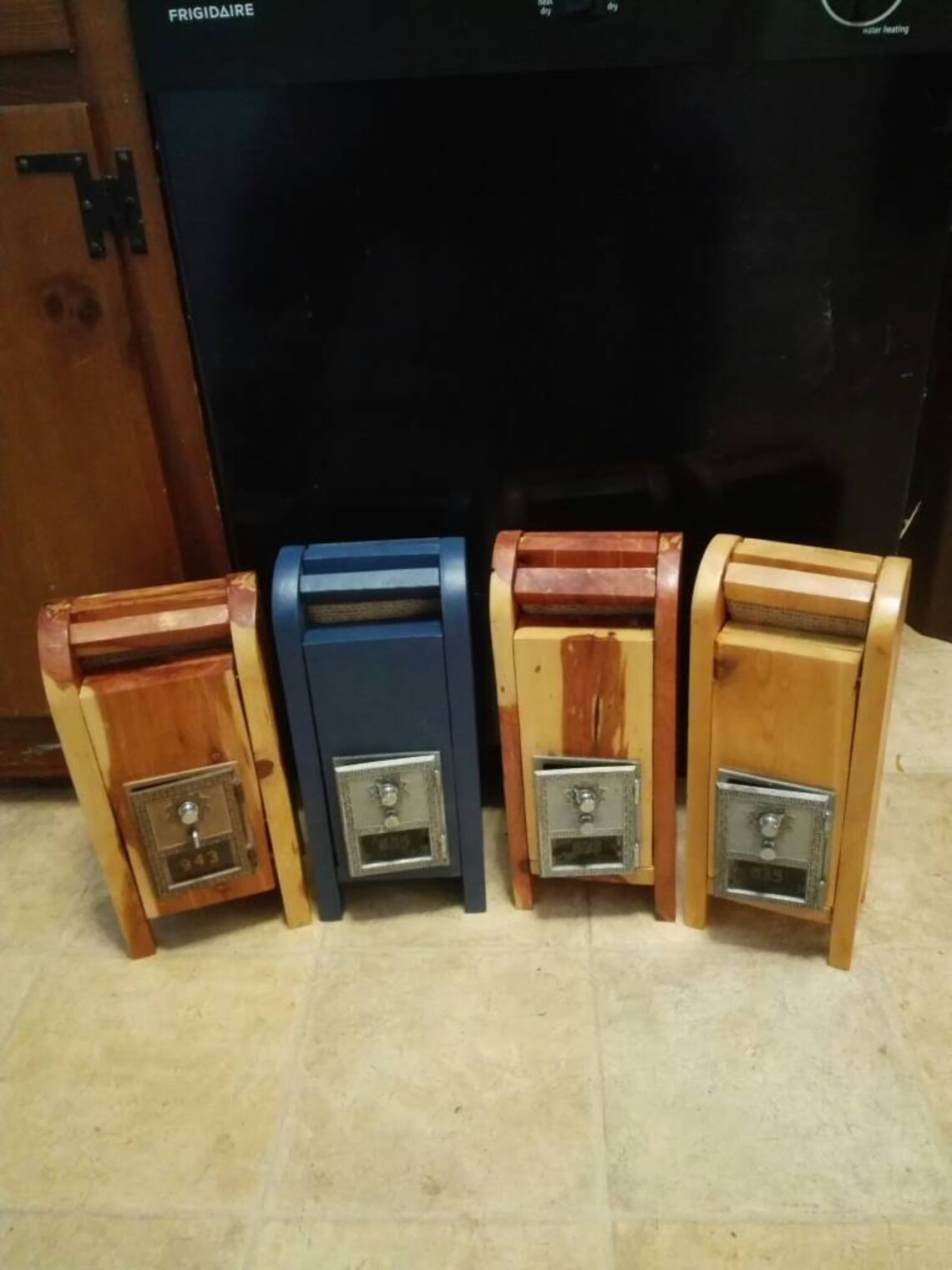 Handmade Wooden Letter Mailbox With 1963 ORO MFG CO. Post Office Box ...