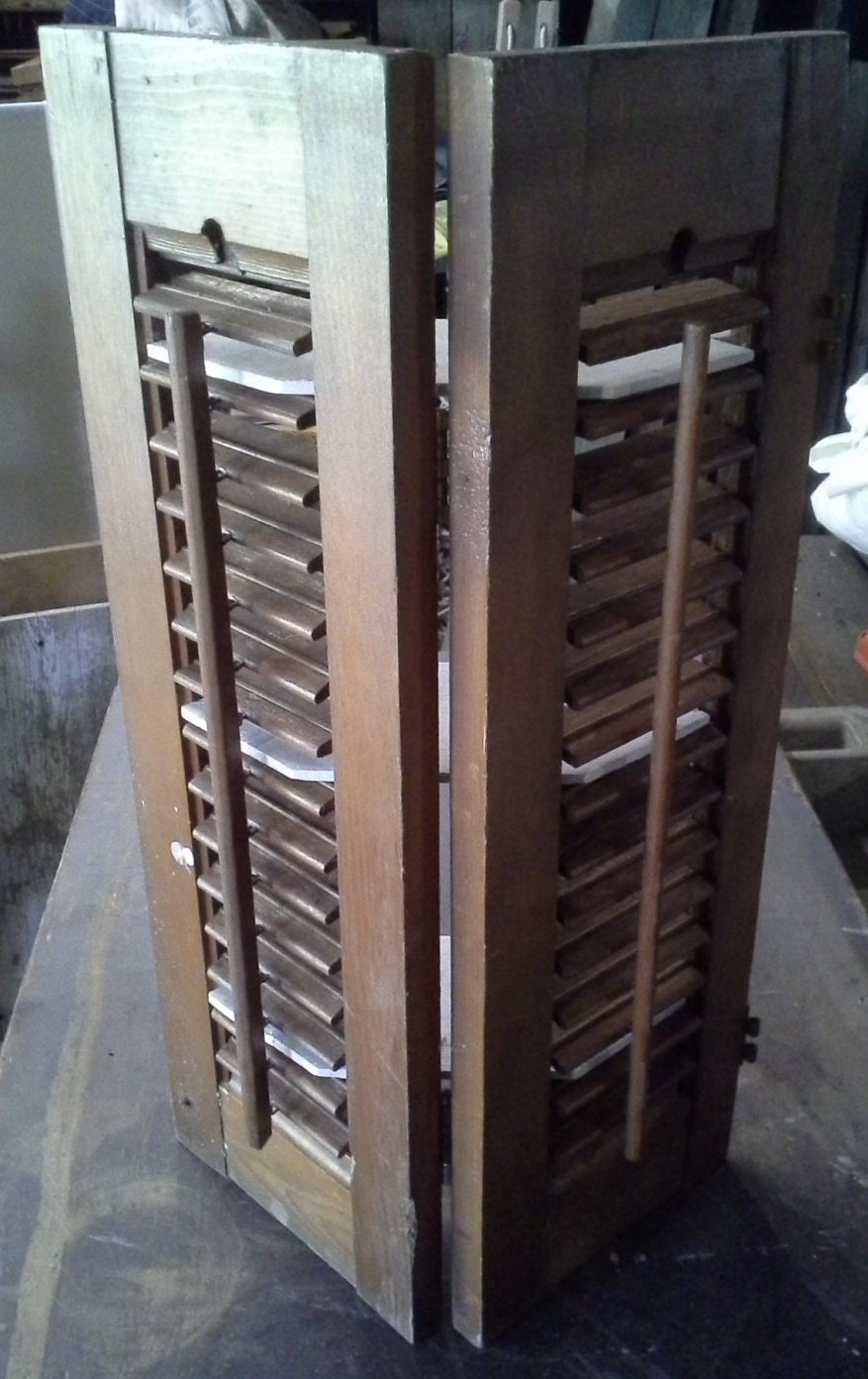Handmade Corner Shutter Shelves , Most Starting Around 21x9x9, up to 28 ...
