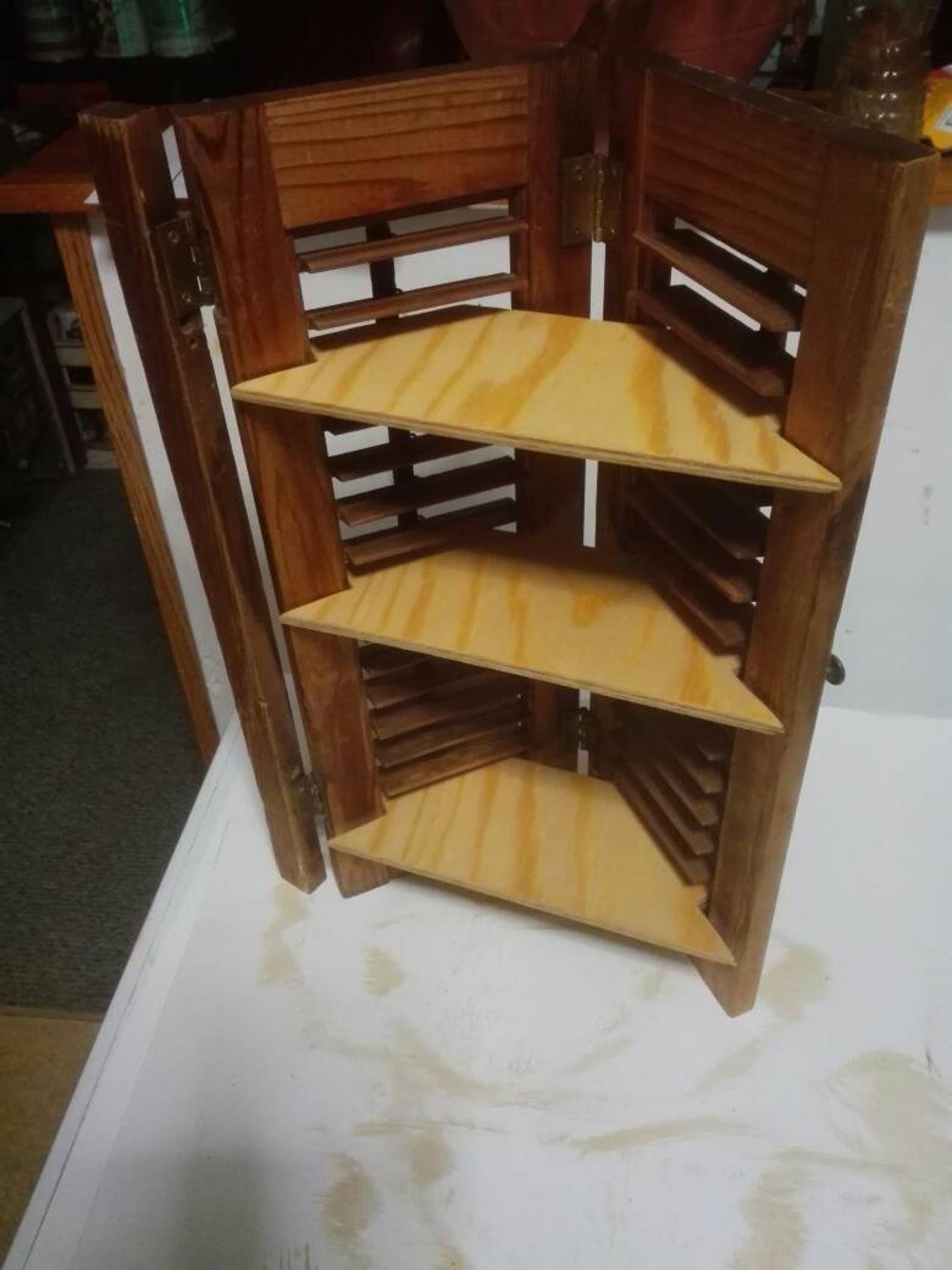Handmade Corner Shutter Shelves , Most Starting Around 21x9x9, up to 28 ...