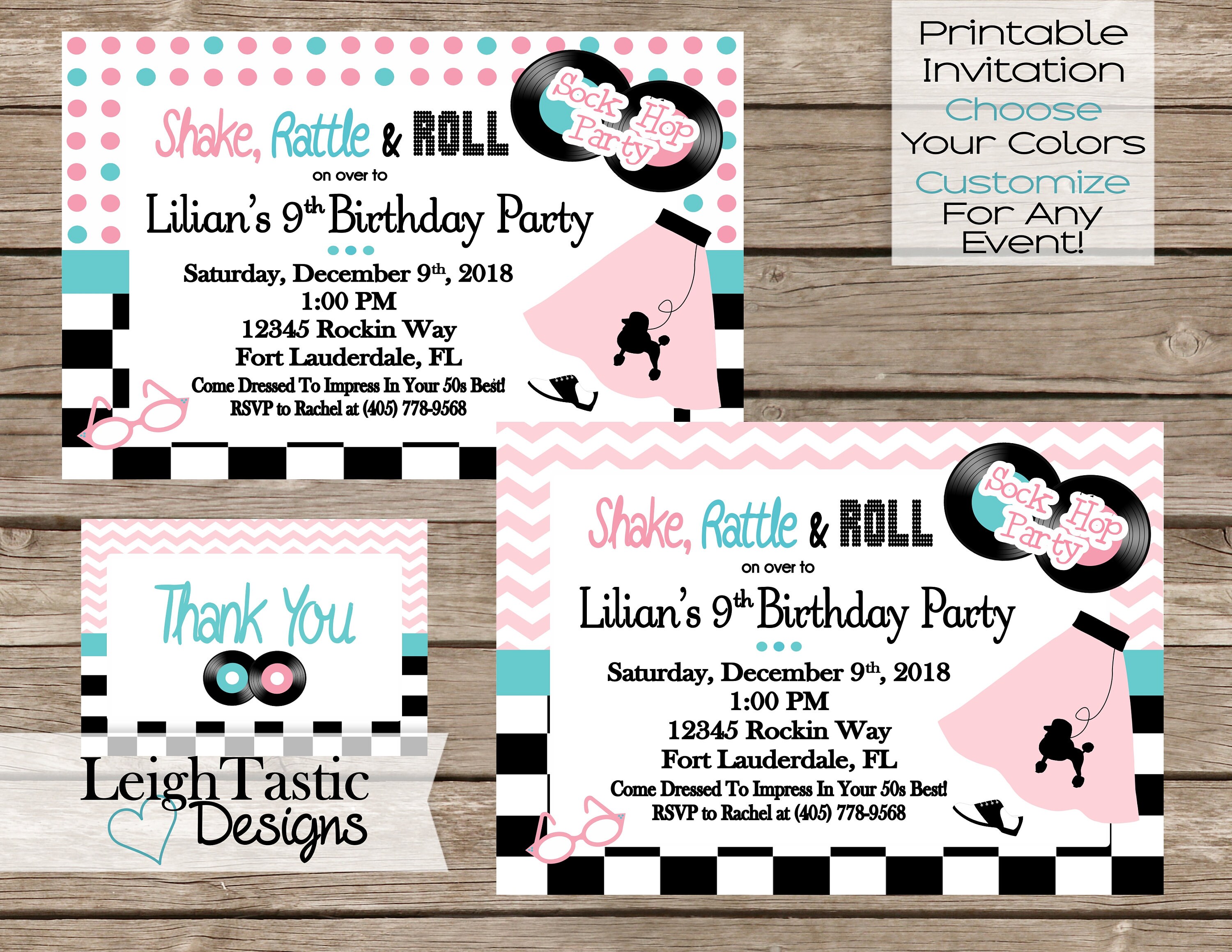SALE PRINTABLE 50 s Sock Hop Invitation Birthday Party Etsy sale-printable-50-s-sock-hop-invitation-birthday-party-etsy
