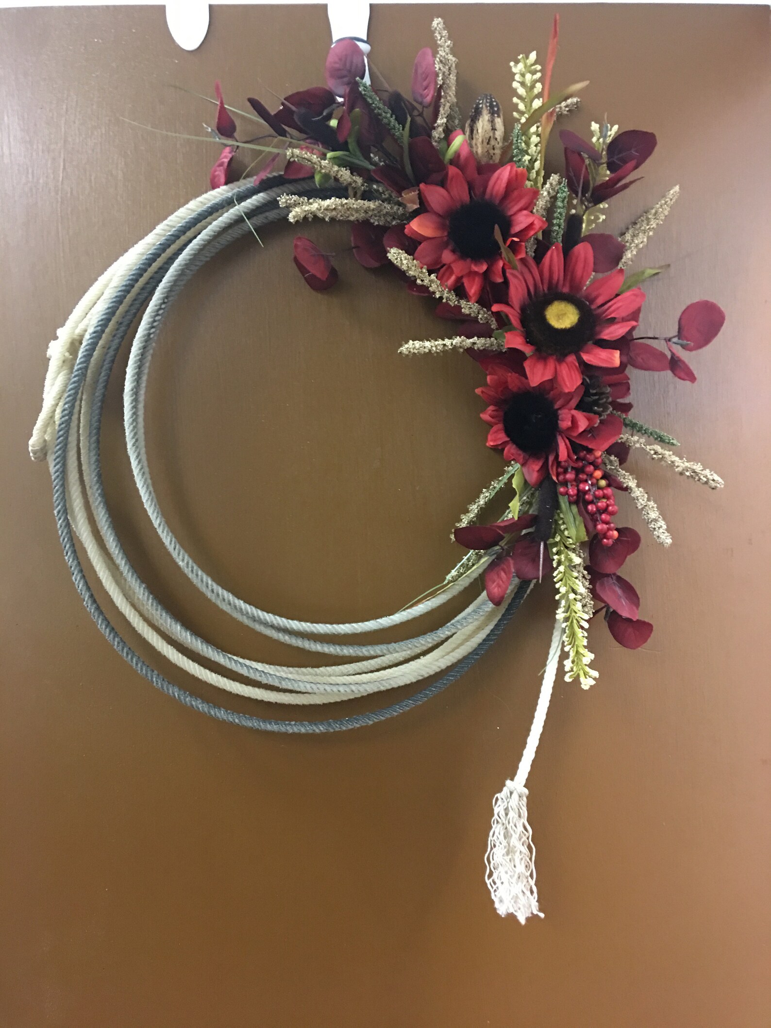 Wreath, Everyday Cowboy Rope Wreath - Etsy