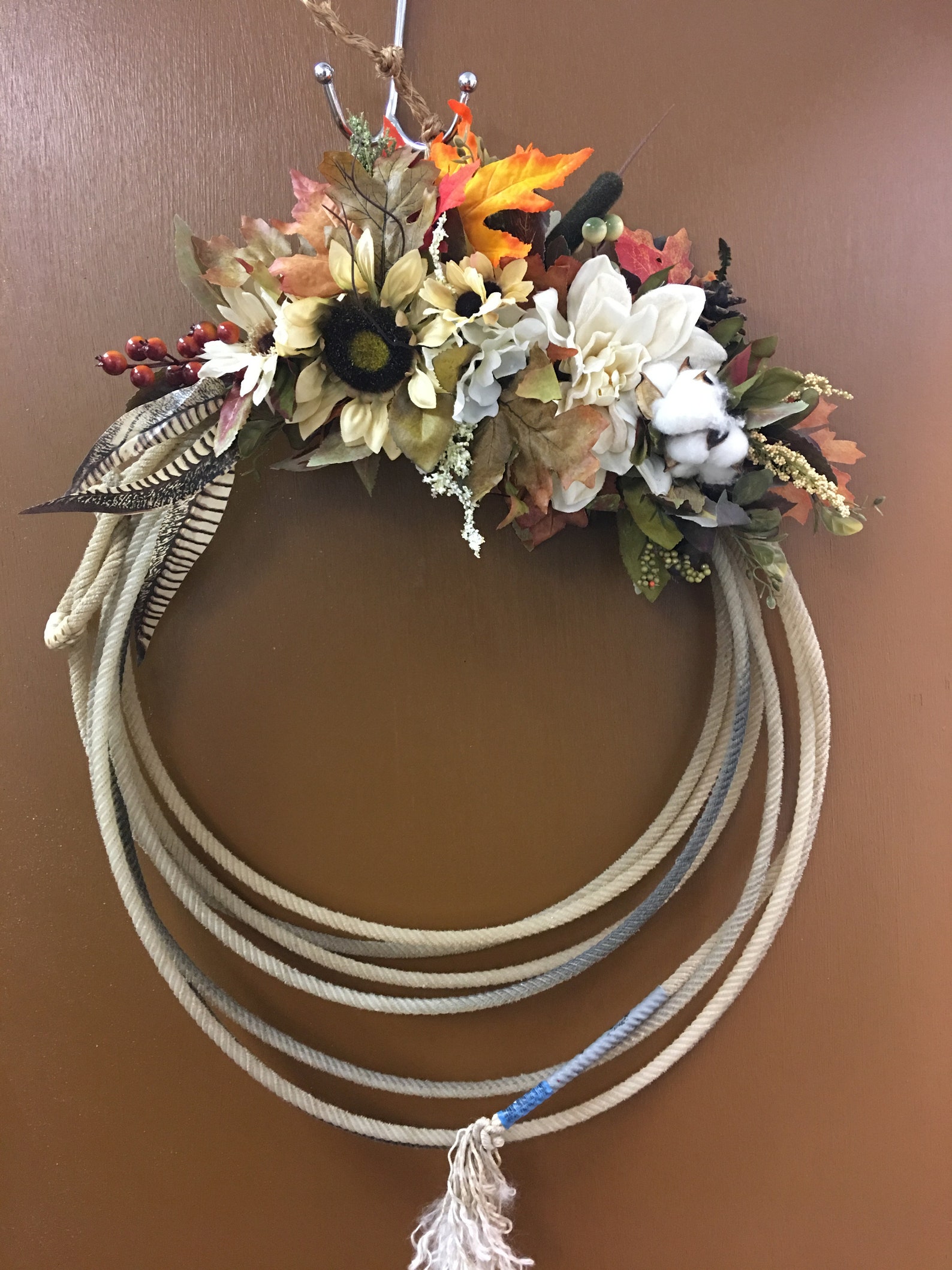 Wreath, Everyday Cowboy Rope Wreath - Etsy