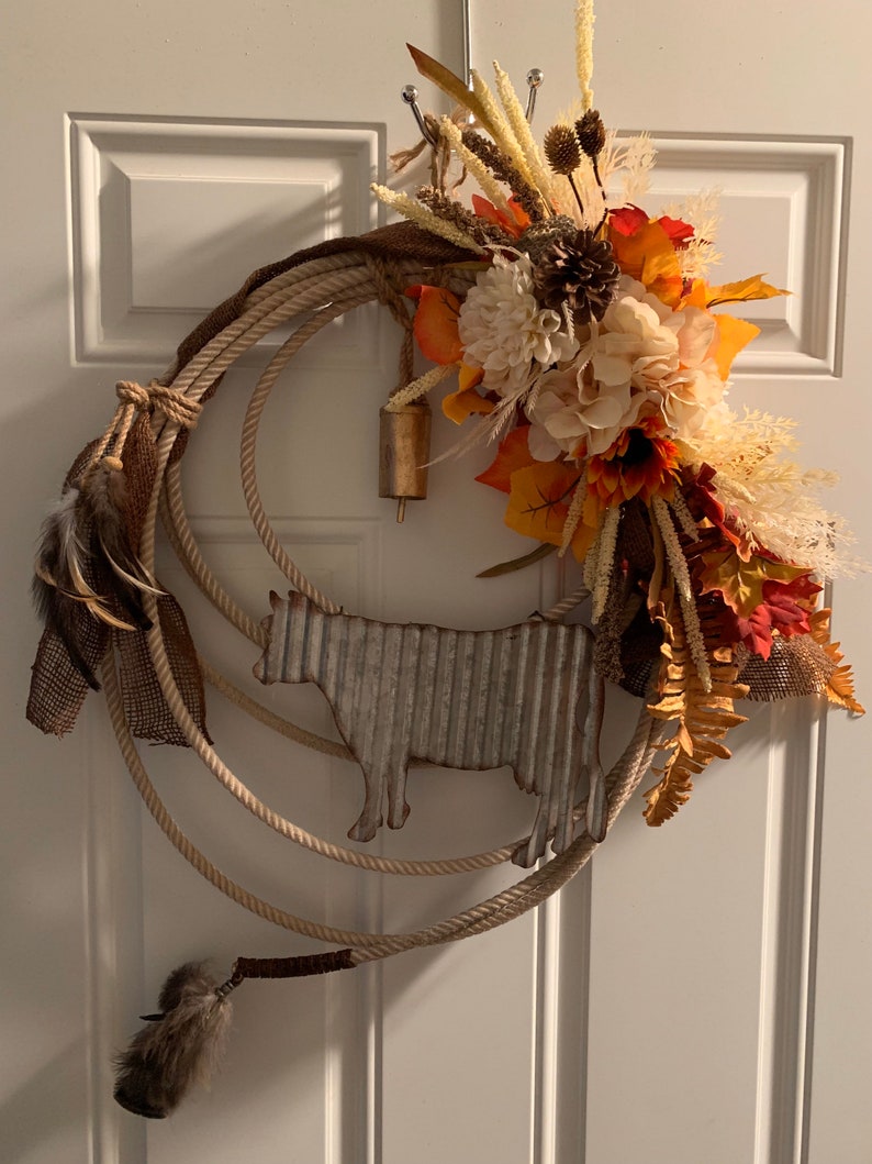 Wreath Everyday Cowboy Rope Wreath - Etsy