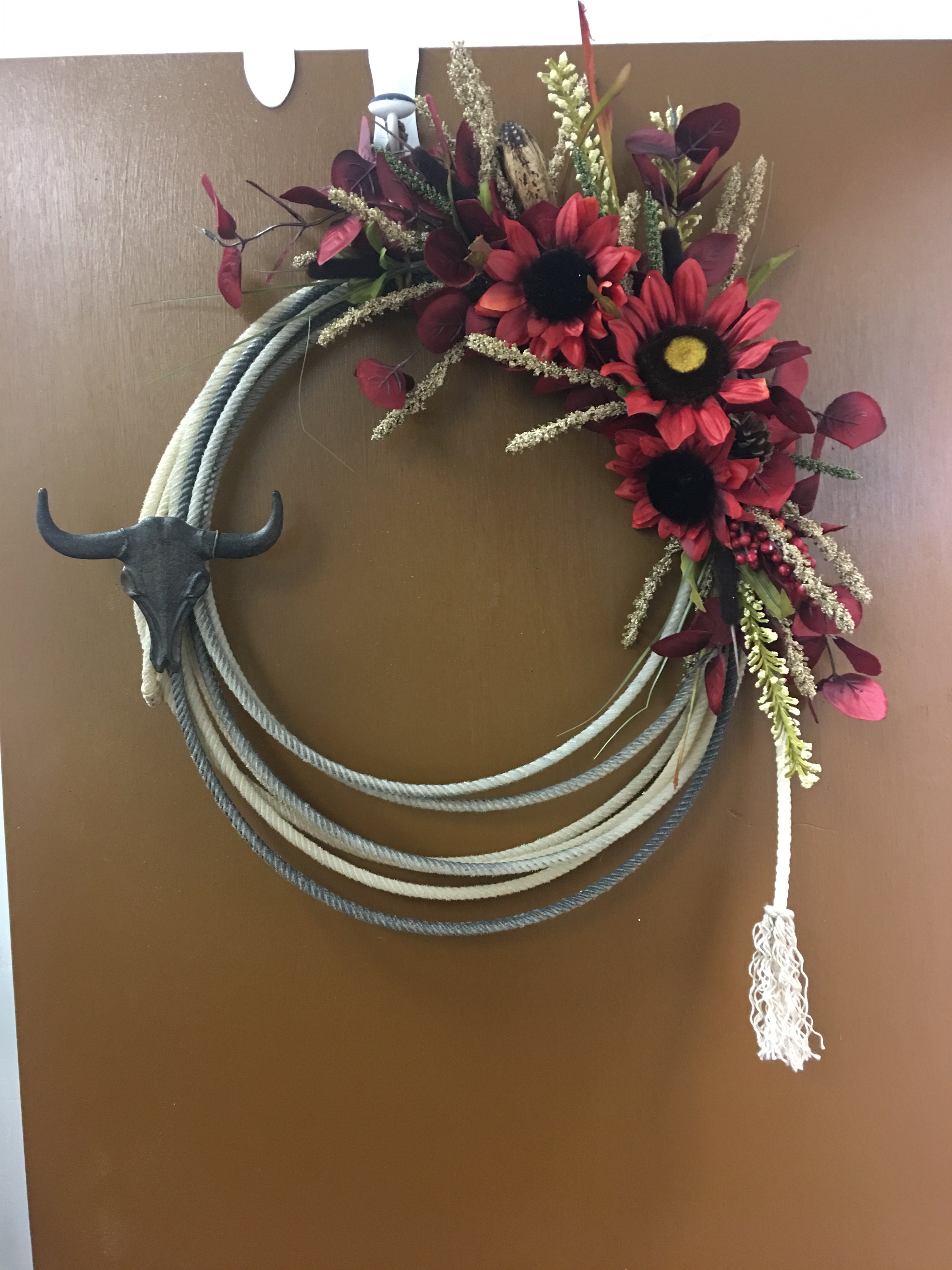 Wreath, Everyday Cowboy Rope Wreath - Etsy