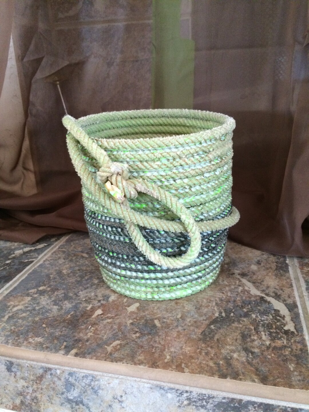 Ranch Rope Canister (utensil)rope Canister, Vase or Wine - Etsy