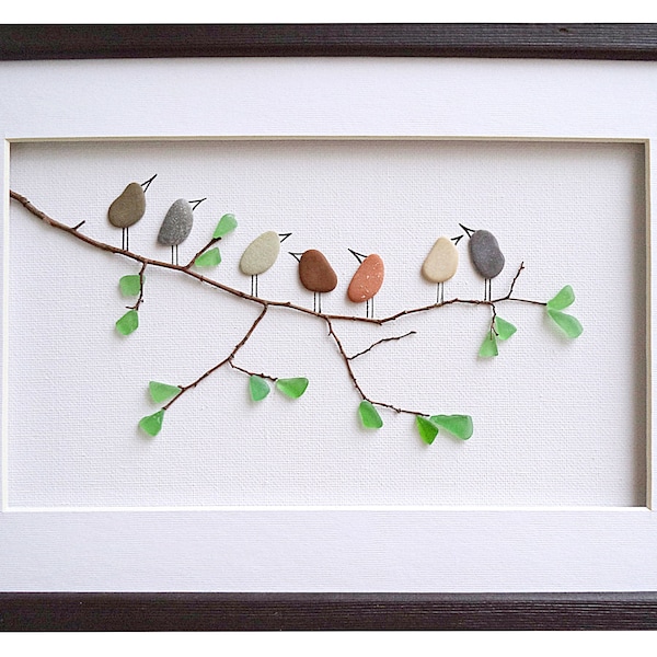 Bird Pebble Art - Etsy