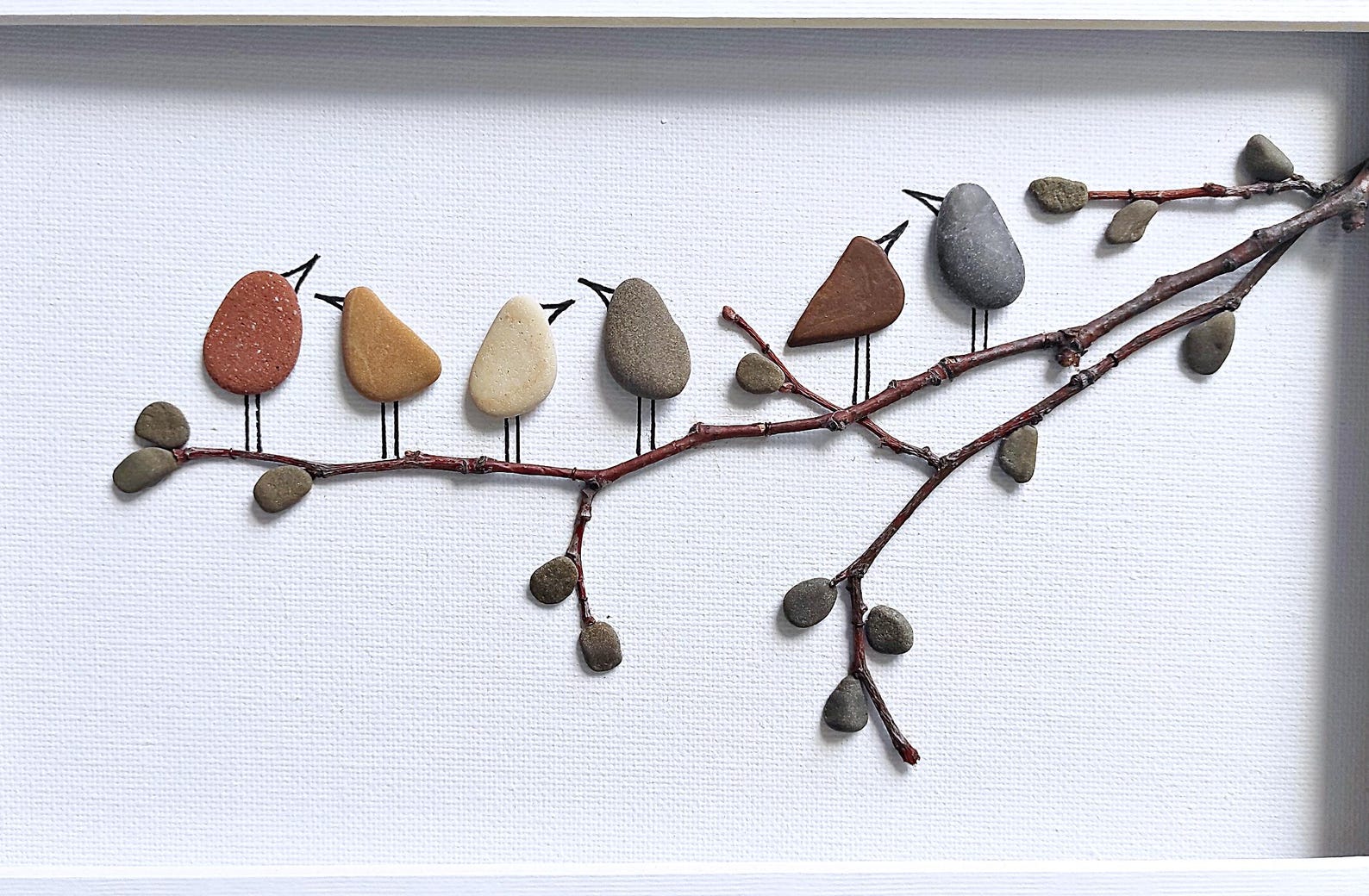 Birds Wall Art, Pebble Art Birds, Nursery Decor, Rustic Home Decor, New ...