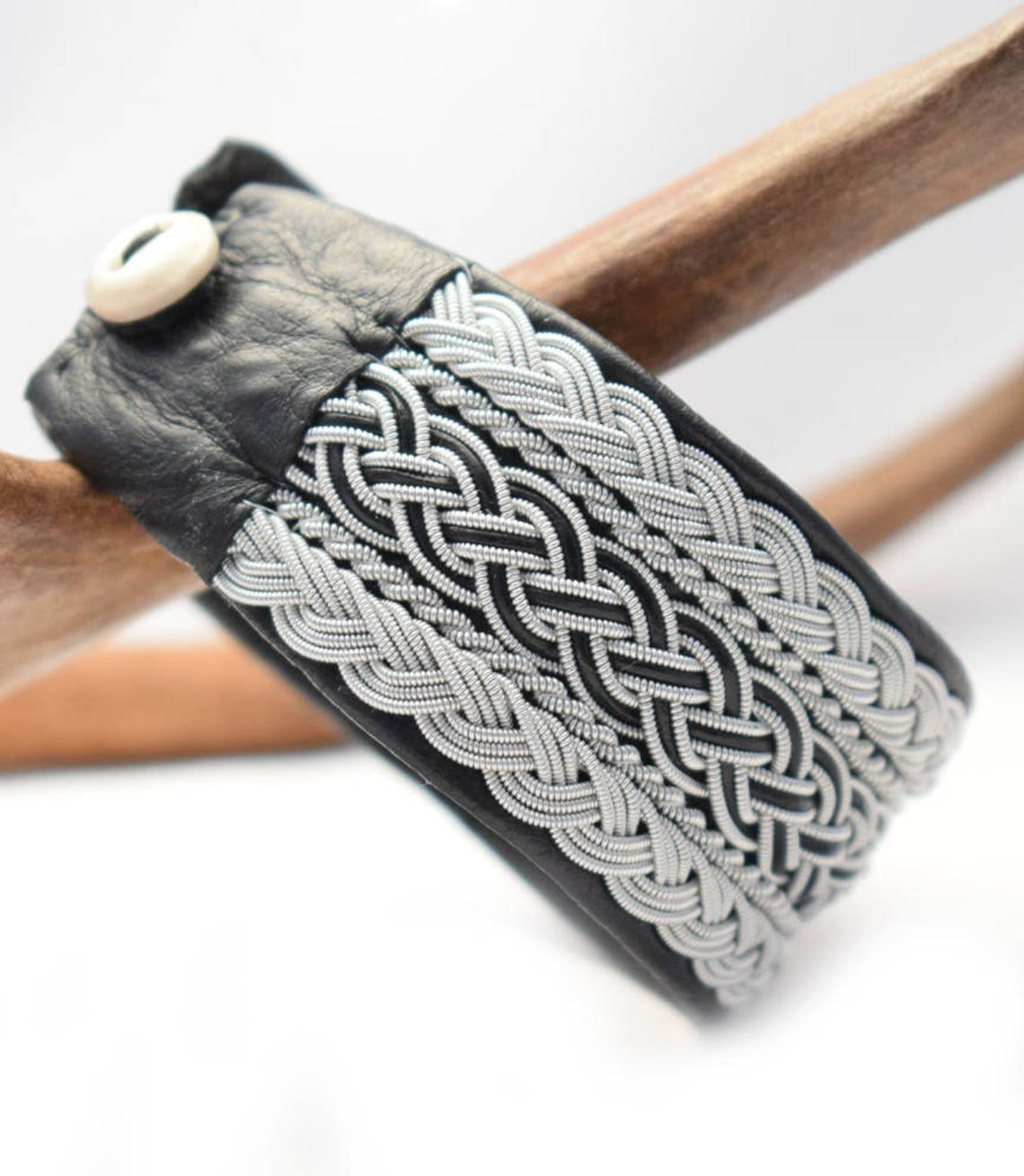 Swedish Sami Bracelet of Pewter Thread With 4 % Silver and | Etsy