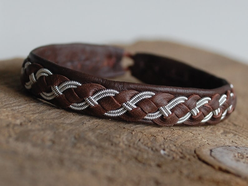 Swedish Sami Bracelet of Pewter Thread With 4 % Silver and | Etsy