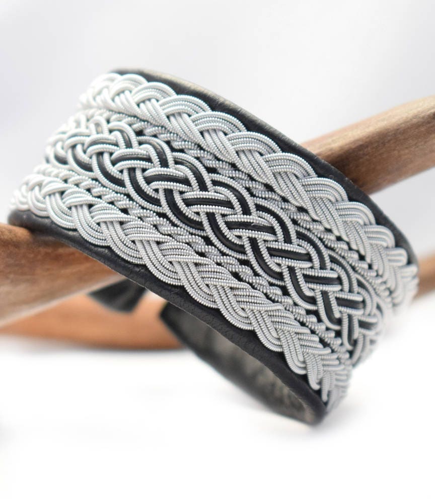 Swedish Sami Bracelet of Pewter Thread With 4 % Silver and - Etsy