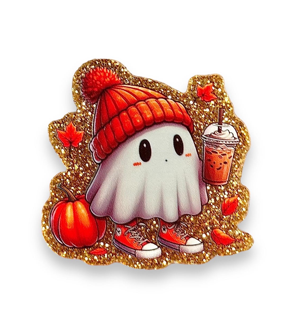 Ghost Acrylic Resins - Halloween Flatback - Embellishment- 4 Pieces - Etsy