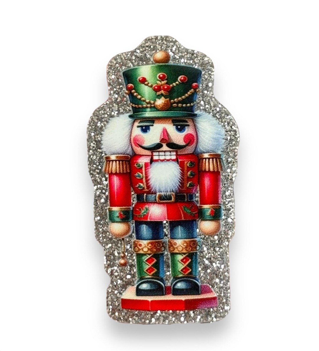 Christmas Nutcracker Acrylic Resins - Flatback Glitter - Embellishment ...