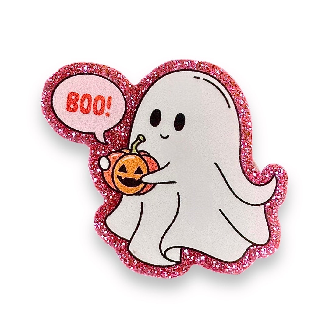 Halloween Boo Acrylic Resins Ghost Embellishement Embellishment 4 ...