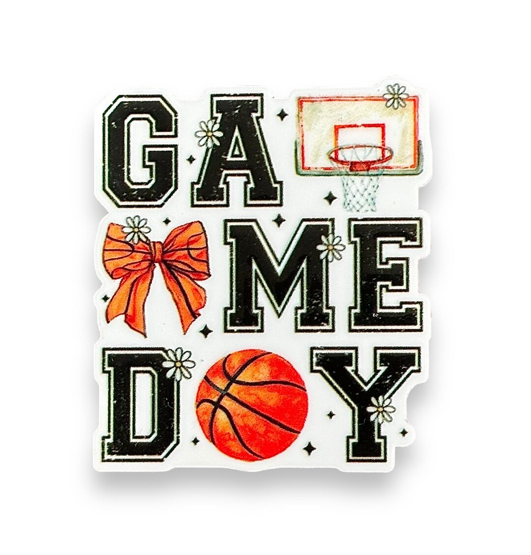Basketball Acrylic Resins - Flatback Glitter - Embellishment - 5 Pieces ...