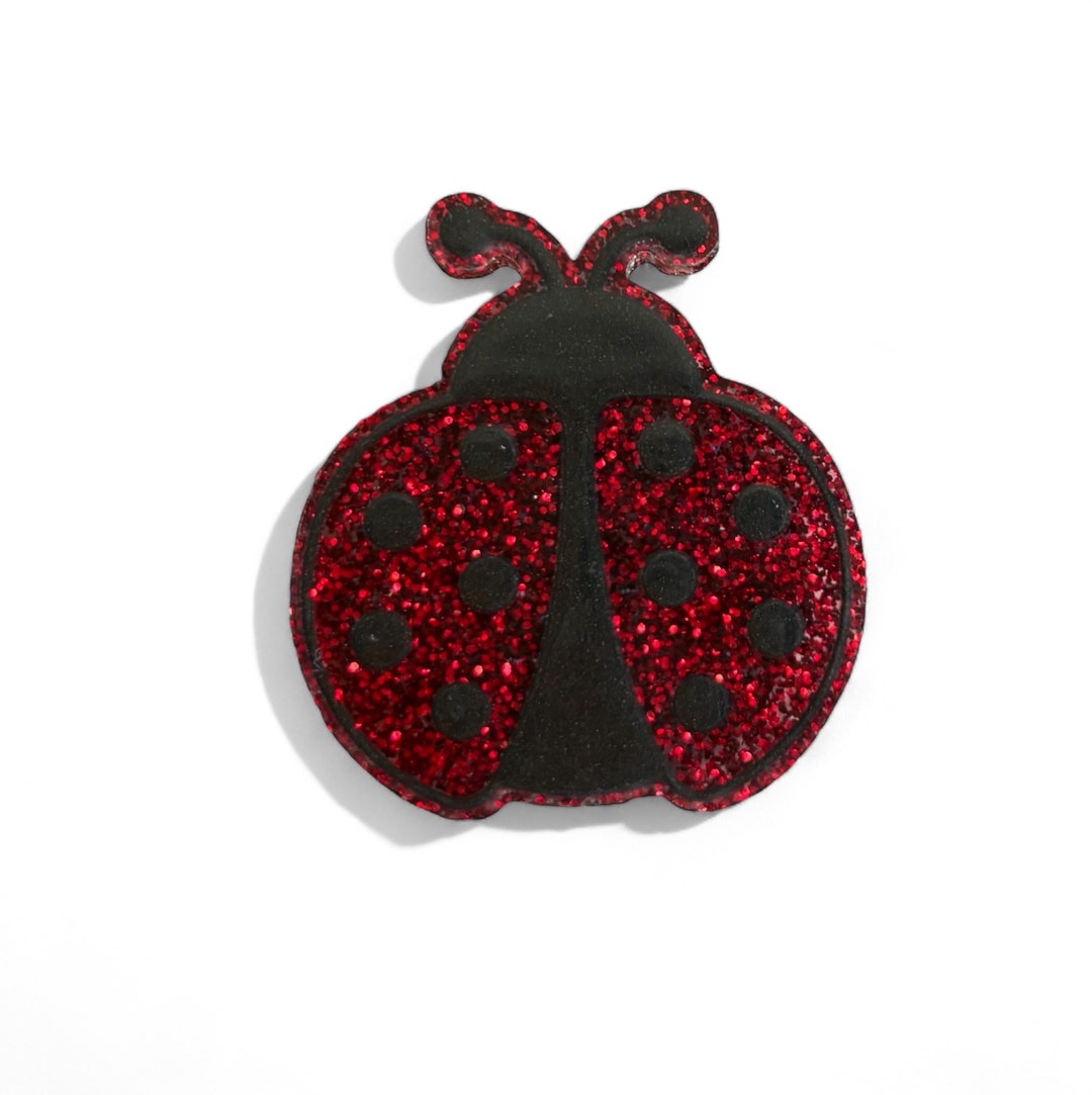 Ladybug Acrylic Resins - Glitter - Embellishement - 4 Pieces - Etsy